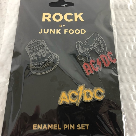 Junk Food Clothing | Accessories | Acdc Rock By Junk Food 3 Enamel Pin ...